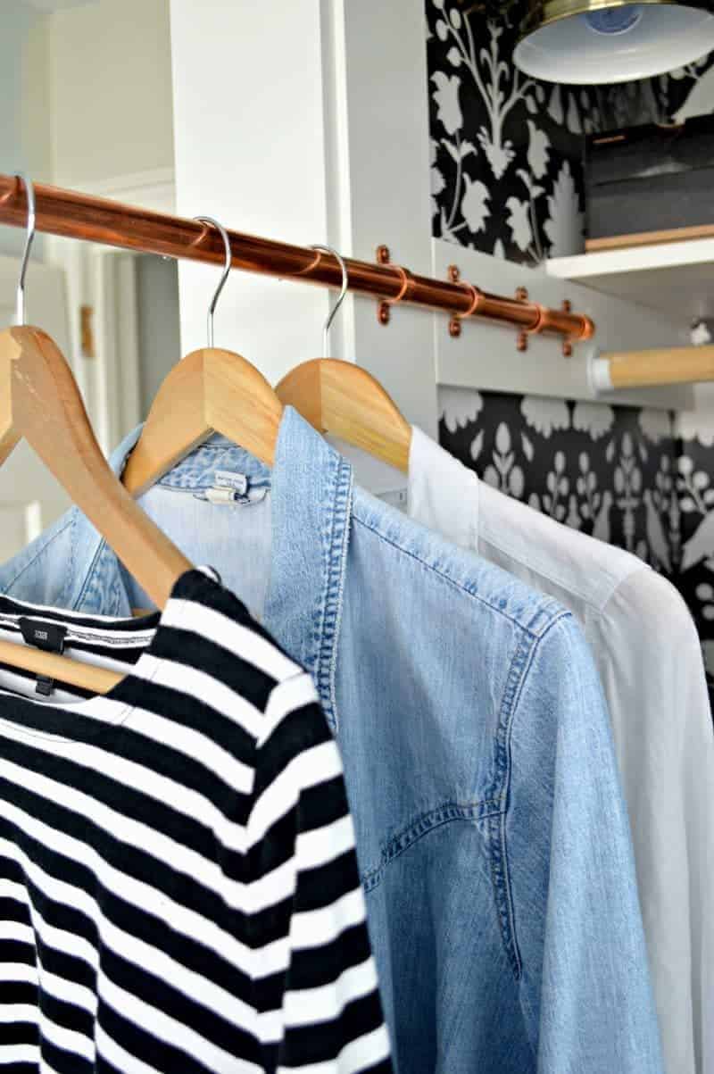 Make a DIY Sliding Clothes Rod for a Bedroom Closet | Chatfield Court