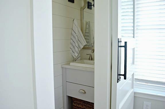 Bedroom Closet Turned into a Small Powder Room